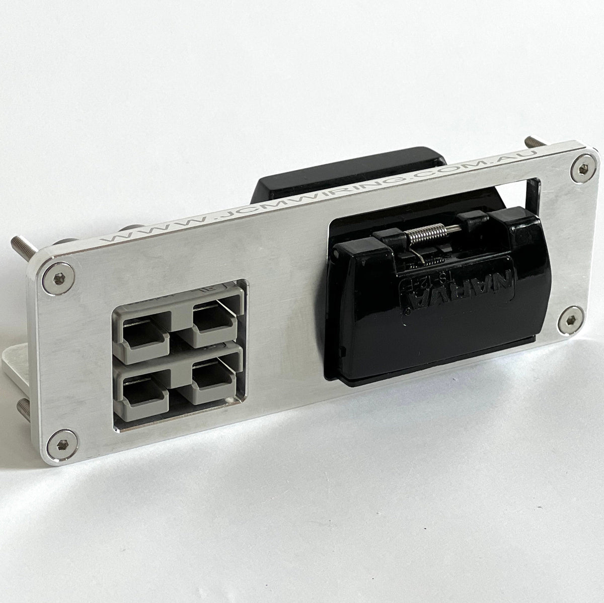 Flush Mount Billet CNC Aluminium Trailer Plug & Anderson Mount ...